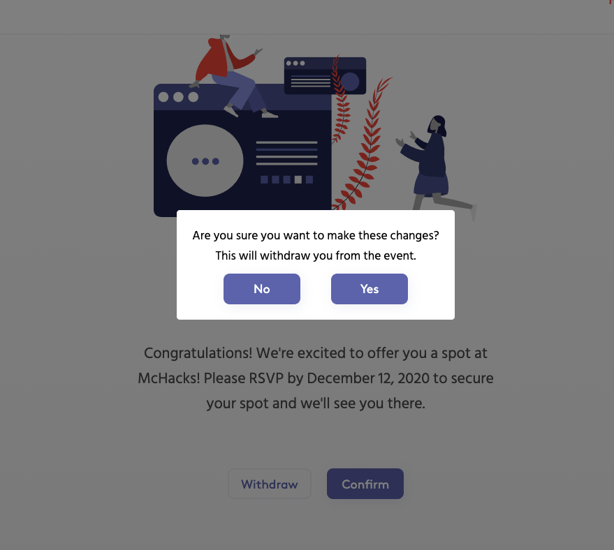 feat: add modal if withdrawing by Tony9984 · Pull Request #907 · hackmcgill/dashboard · GitHub