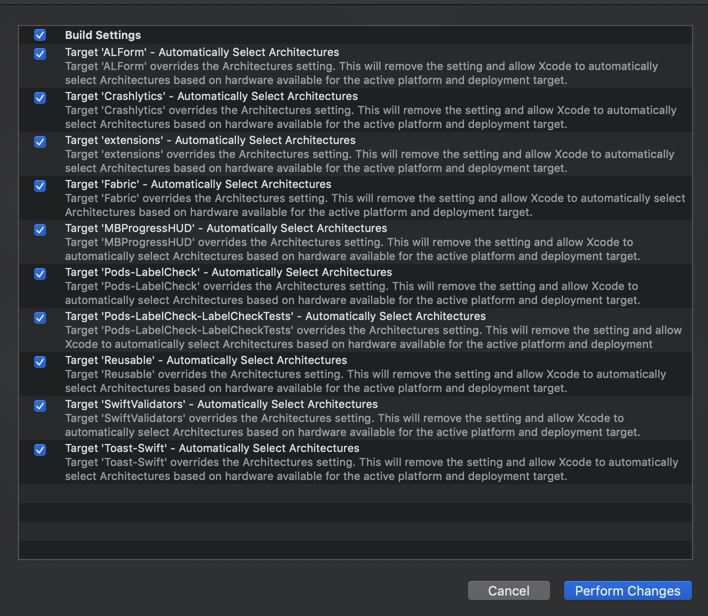 Xcode 101 Warnings After Install · Issue 8242 · Cocoapodscocoapods