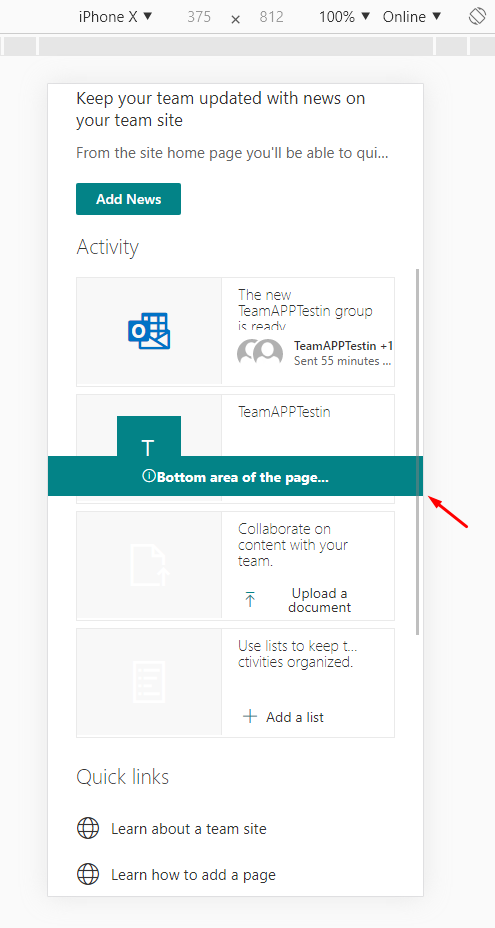 Extension Application Customizer Footer Is Rendered Incorrectly On Mobile Sp App And Browsers