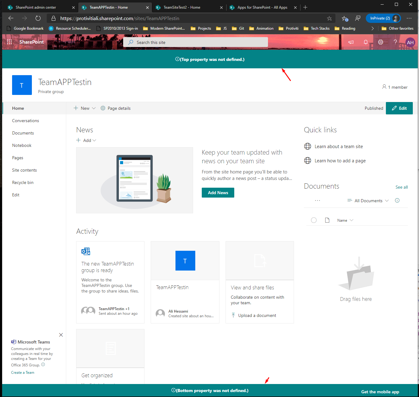 Extension Application Customizer Footer Is Rendered Incorrectly On Mobile Sp App And Browsers