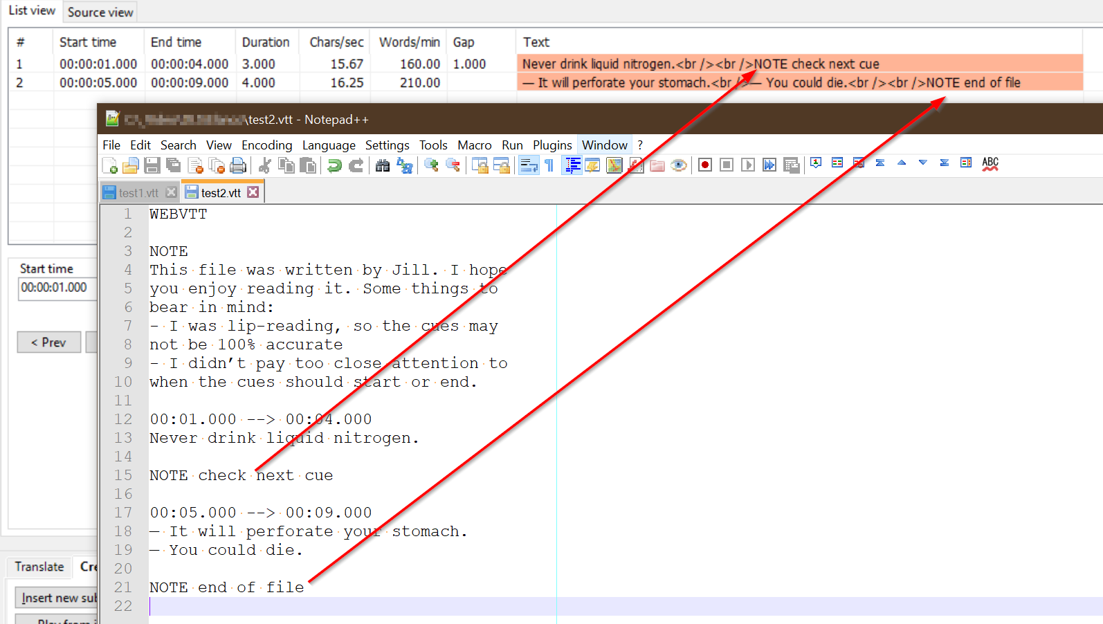 Comments (NOTE) in VTT files interpreted as subtitle content · Issue #4279 · SubtitleEdit ...