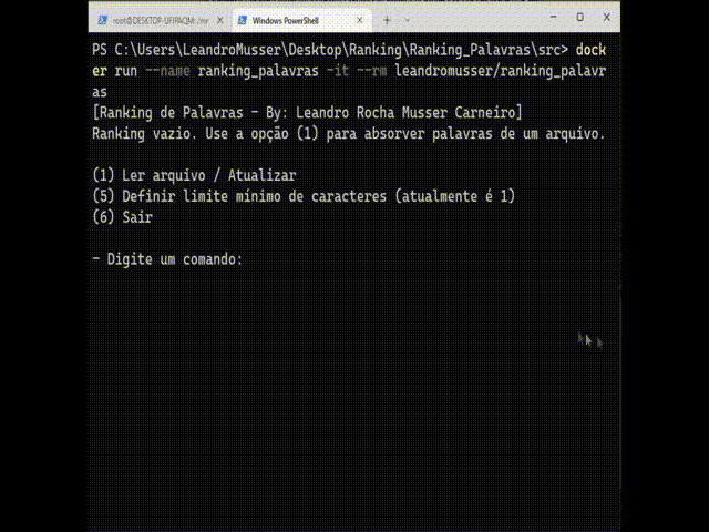 GitHub - leandromusser/Ranking_Palavras: Uma aplicação em C ...