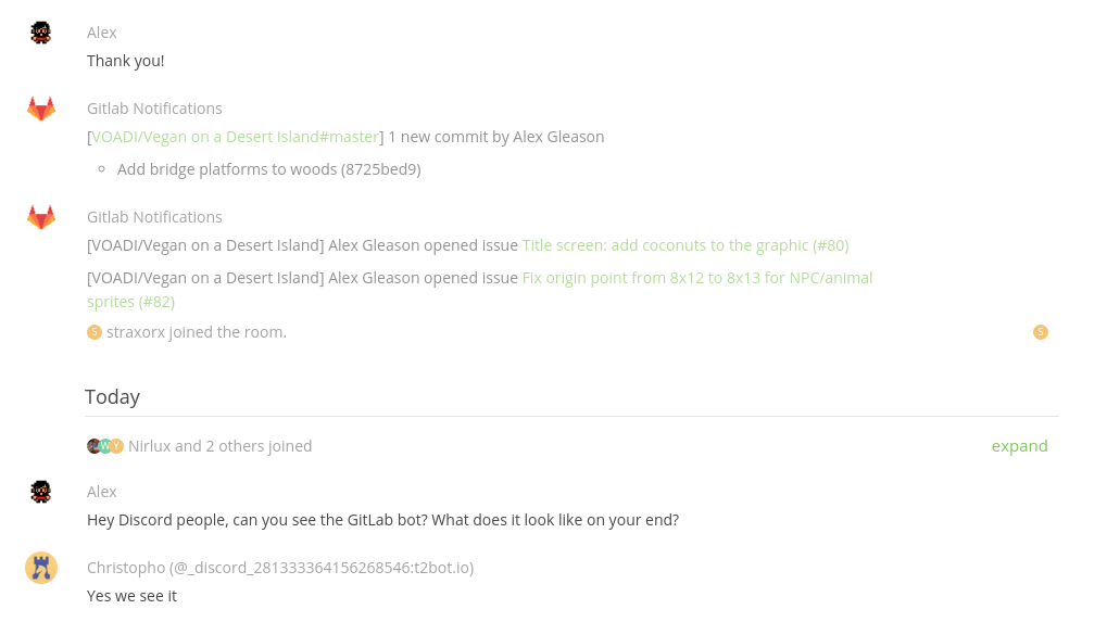 Links From Gitlab Bot Don T Appear In Discord · Issue 339 · Matrix Org Matrix Appservice
