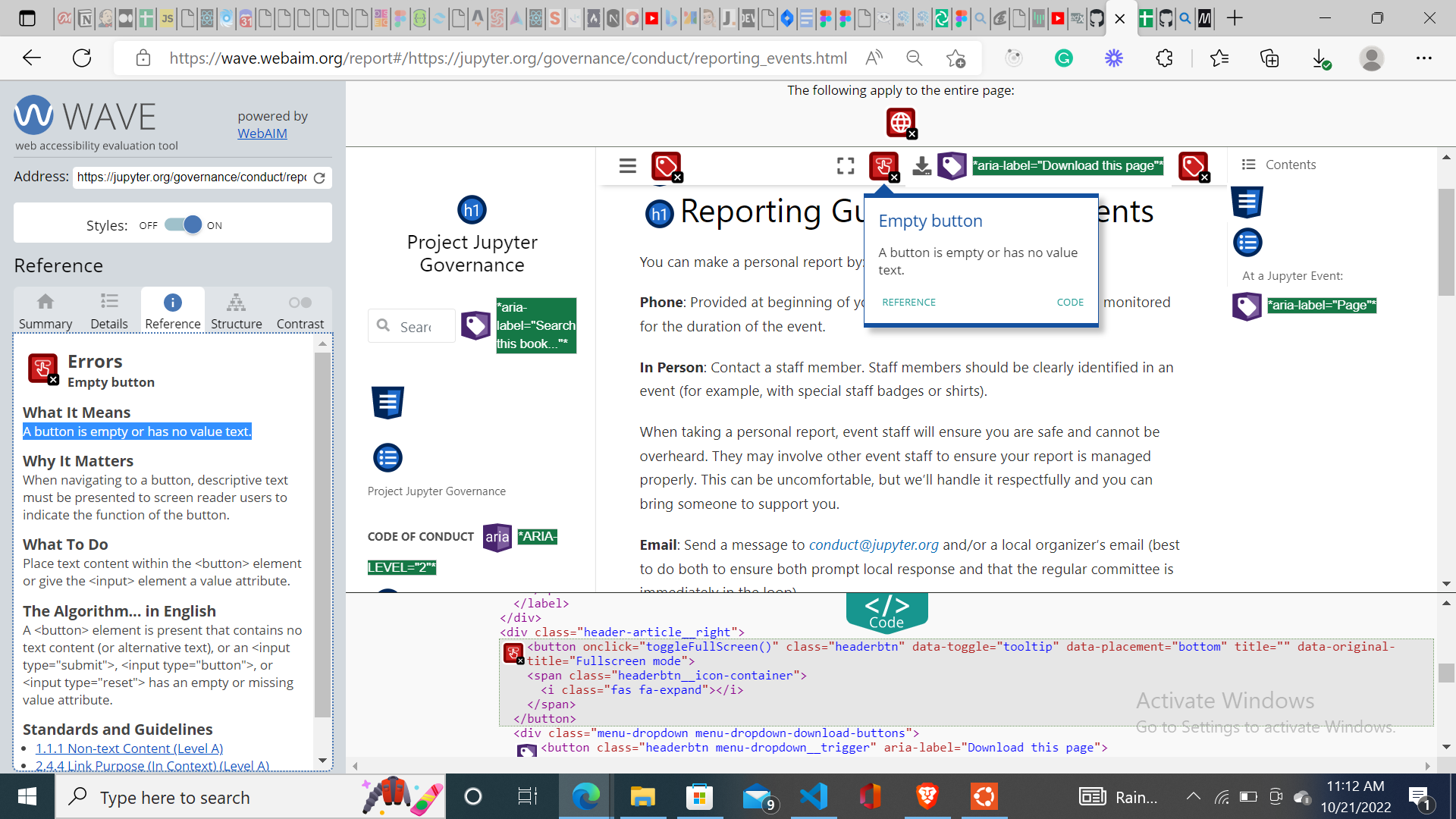 Accessibility: reporting events · Issue #105 · jupyterhub/outreachy · GitHub