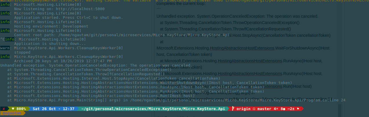 Weird Cancellation Behavior · Issue 2565 · Dotnet Extensions · Github