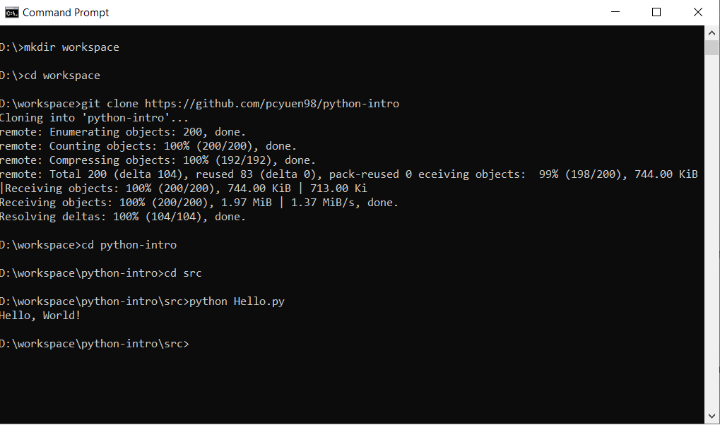 Your First Hello World using GIT · Issue #7 · pcyuen98/python-intro ...