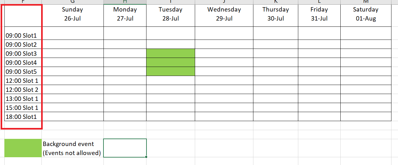 Dynamically adding/removing slots in "timeGridWeek" view · Issue #5678 · fullcalendar ...
