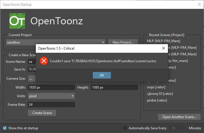 Cannot save scene on project root · Issue #3821 · opentoonz/opentoonz · GitHub