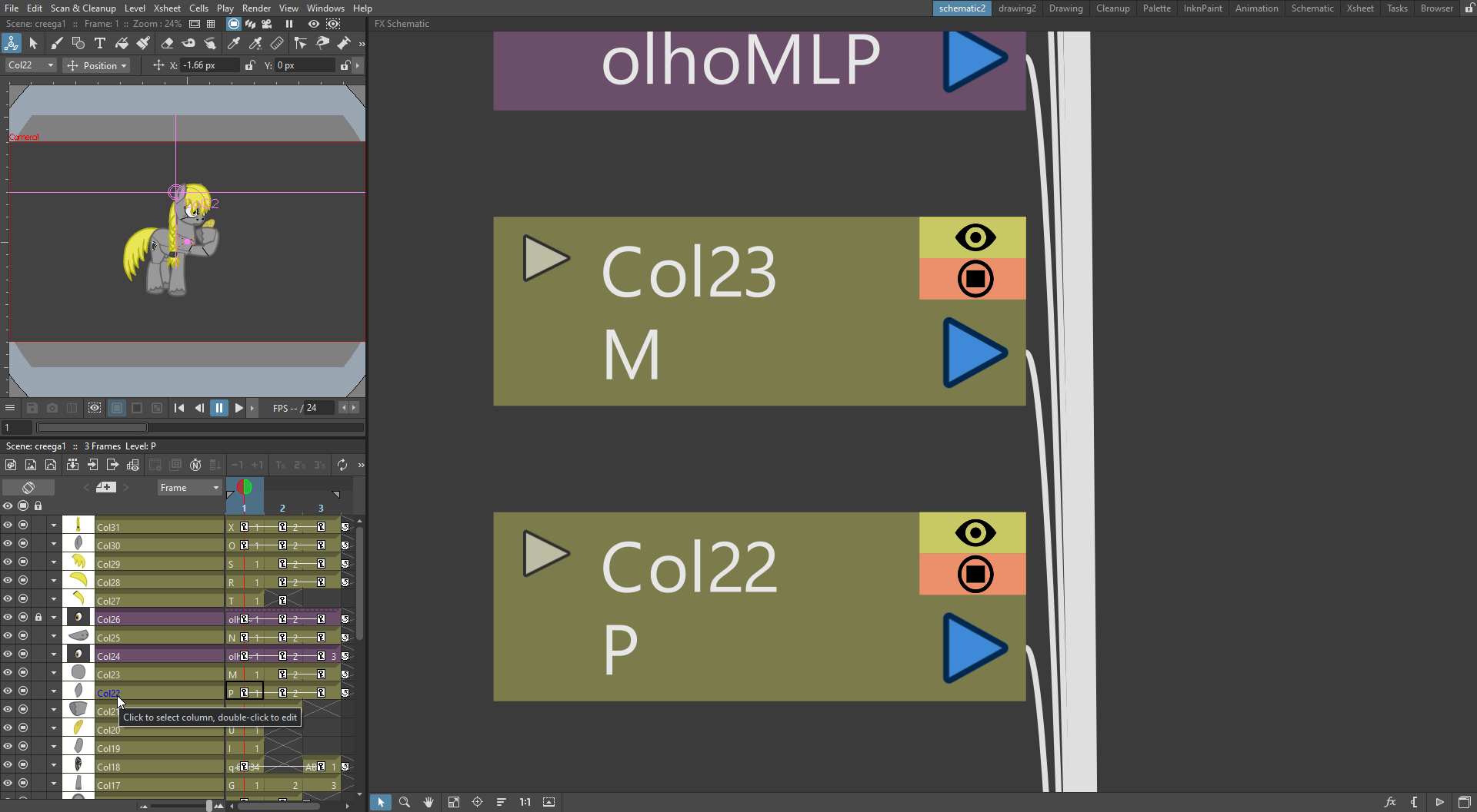 Selected column does not highllight in FX schematic · Issue #4696 · opentoonz/opentoonz · GitHub