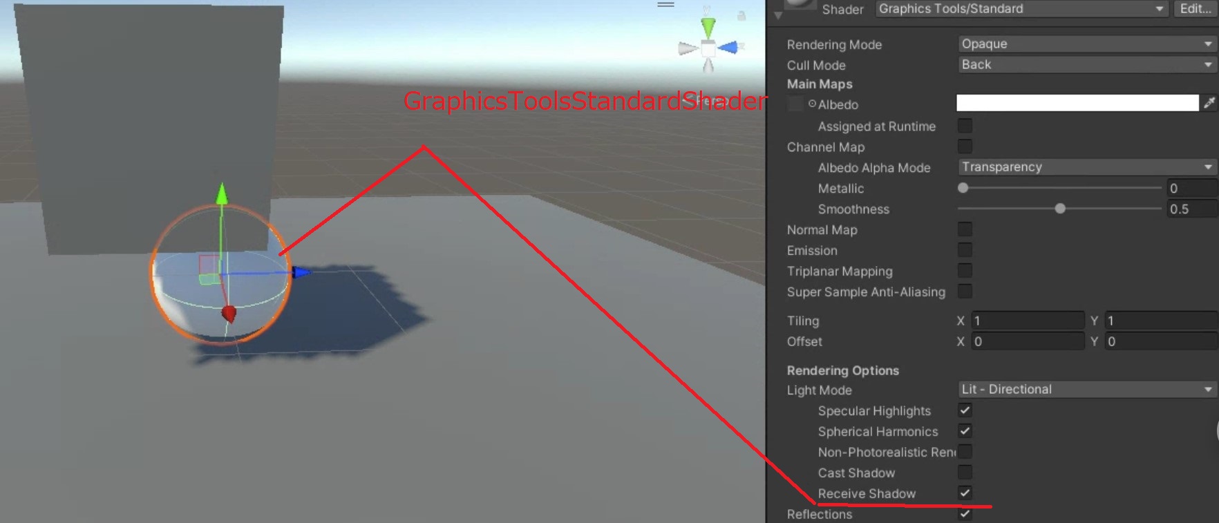 Propose The Ability To Receive Unity Shadow In Graphicstools Standardshader · Issue 125