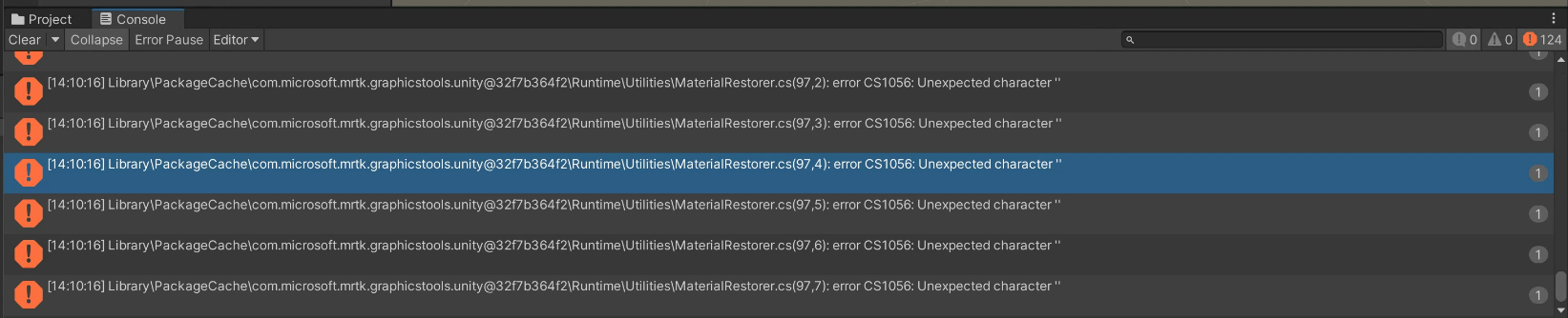 MaterialRestorer.cs in the latest version contains invalid characters ...