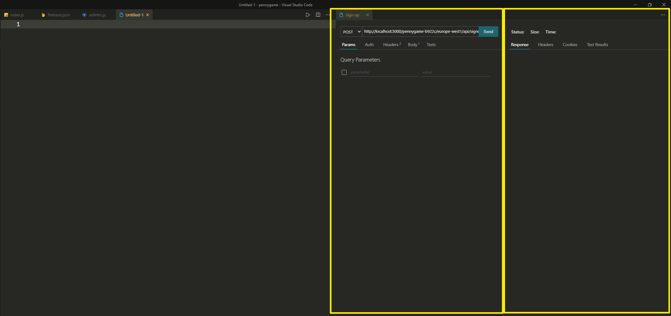 Split request/result views vertically · Issue #99 · thunderclient/thunder-client-support · GitHub