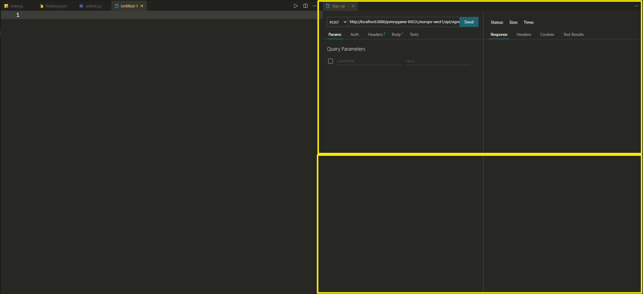 Split request/result views vertically · Issue #99 · thunderclient/thunder-client-support · GitHub