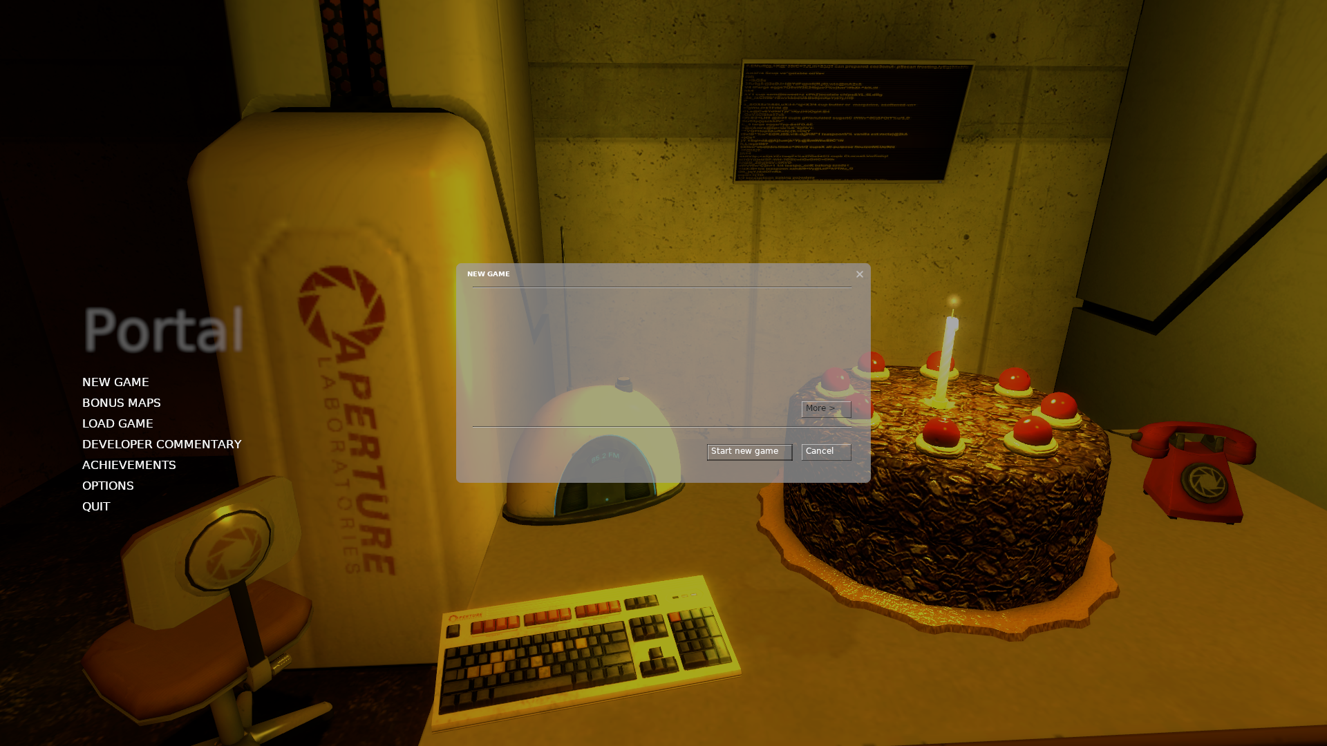 Portal 1 missing all chapters, can't start the main game. · Issue #4964 · ValveSoftware/Source-1 ...