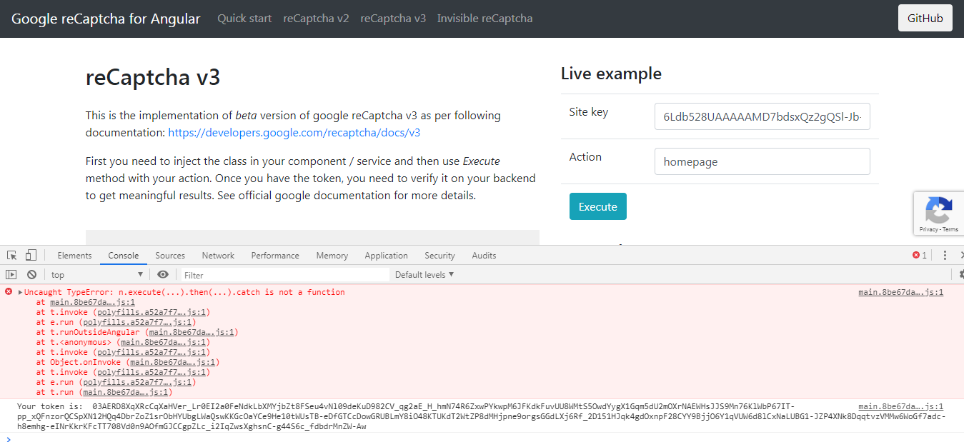 Problem With Recaptcha V3 · Issue 71 · Enngagengx Captcha · Github
