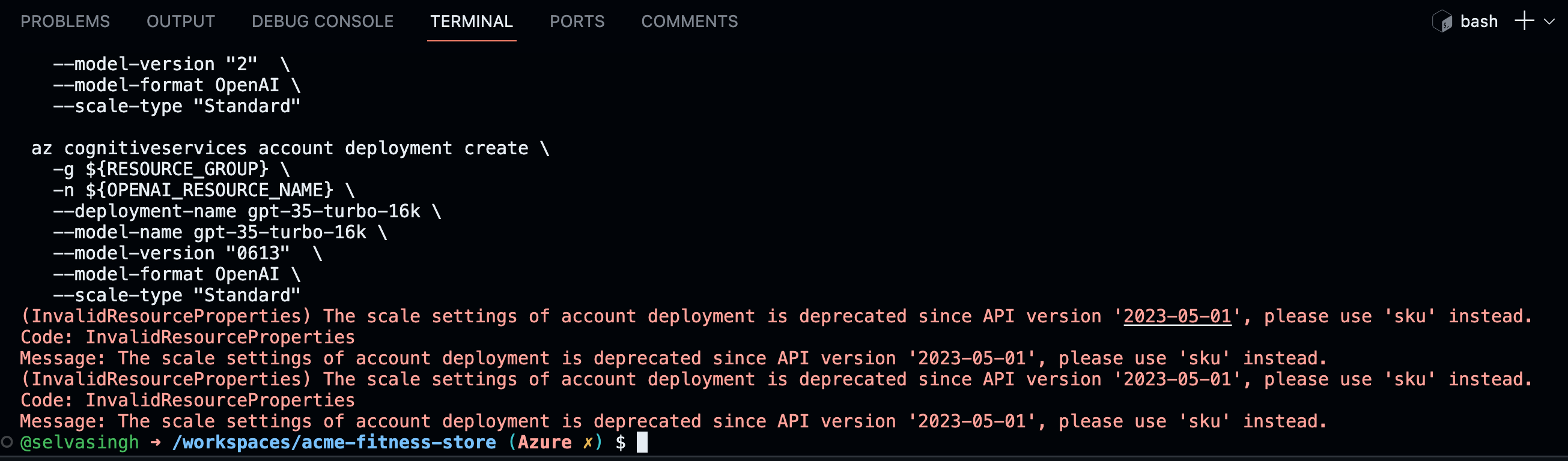 OpenAI service creation instructions are incorrect · Issue #164 · Azure-Samples/acme-fitness ...
