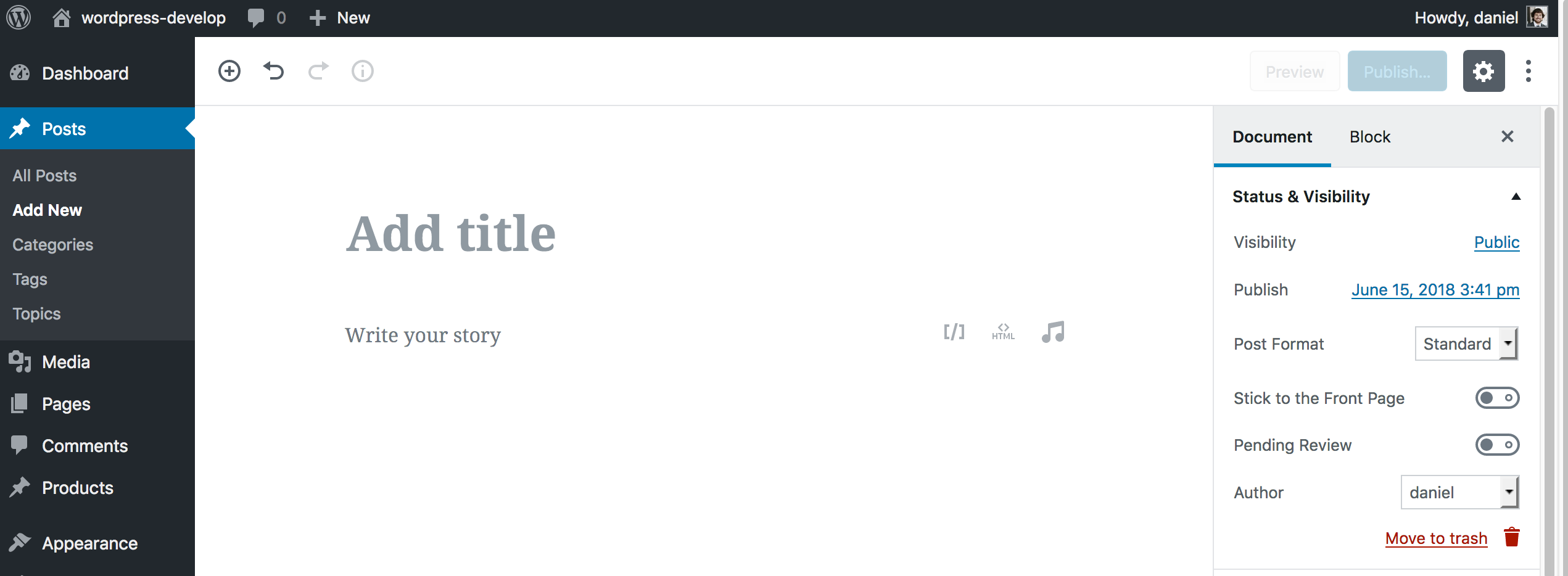 Using "Delete" within an empty Gutenberg editor unexpectedly triggers browser back button ...