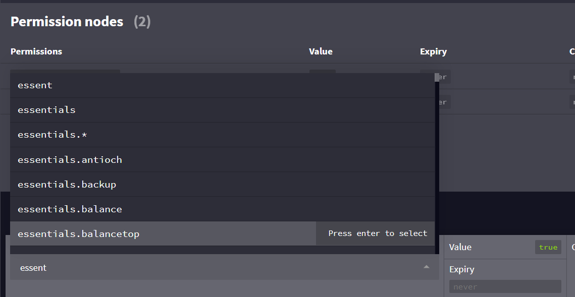 Update The Permissions Suggestions Menu · Issue #204 · LuckPerms/LuckPermsWeb · GitHub