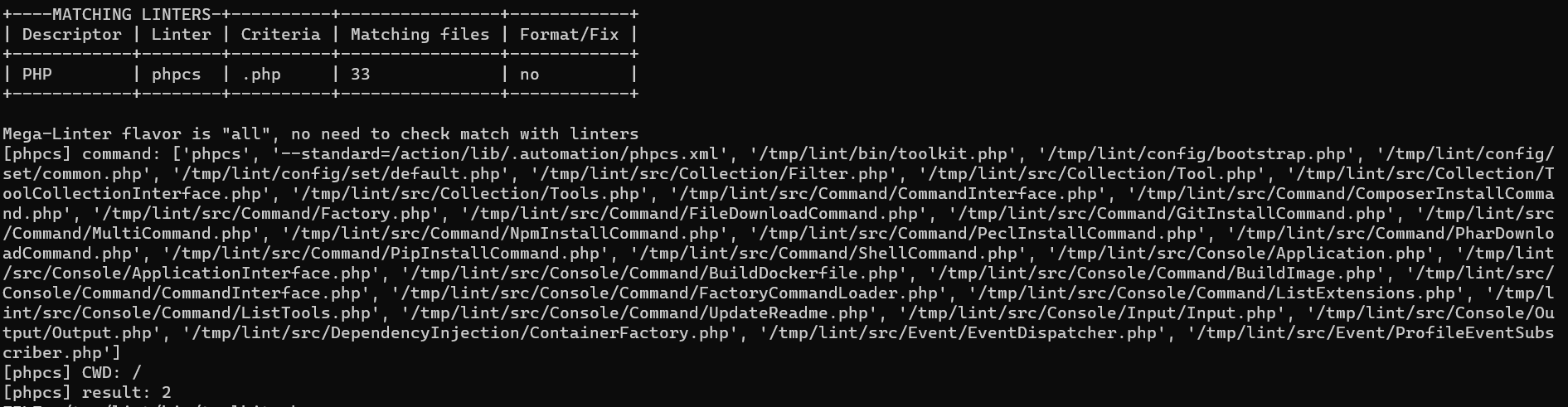 [v4 46] Cannot Override Php Phpcs Cli Lint Mode With List Of Files · Issue 825 · Oxsecurity