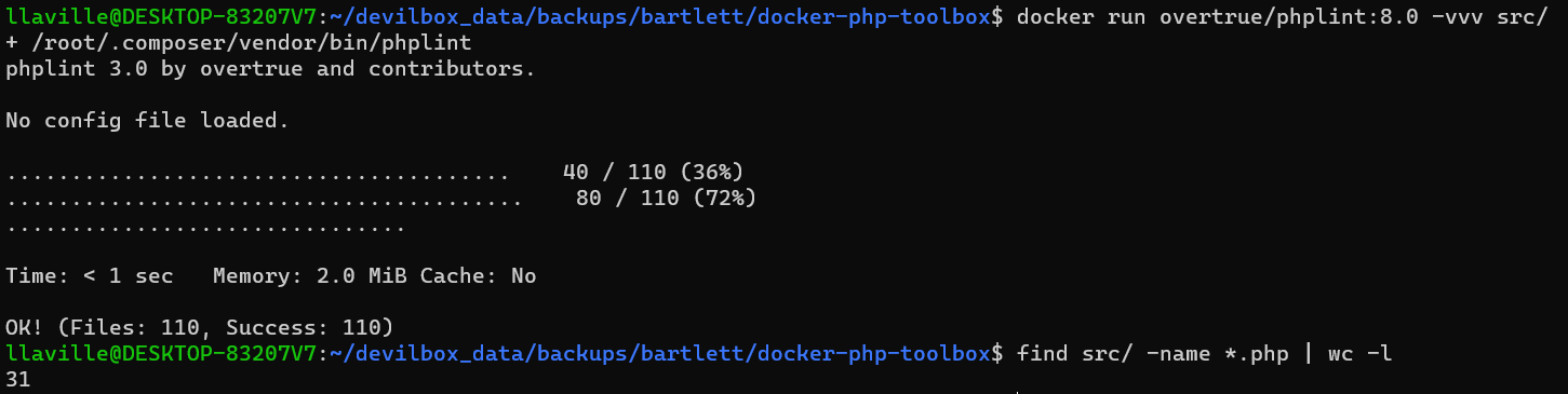Docker version does not accept arguments · Issue #106 · overtrue/phplint · GitHub