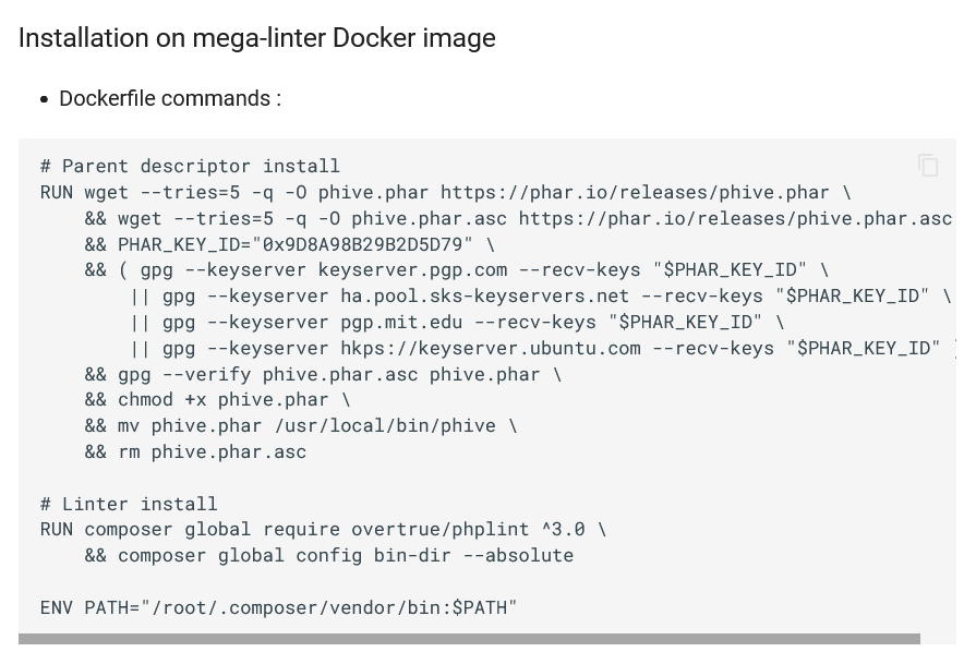 `phplint` Documentation Does Not Reflect Descriptor File · Issue 1048 · Oxsecurity Megalinter