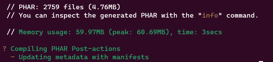 Memory usage message on `compile` command not proprely terminated · Issue #959 · box-project/box ...