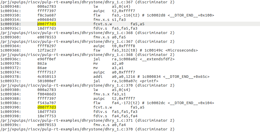 RISCY+FPU Dhrystone · Issue #11 · pulp-platform/pulpissimo · GitHub