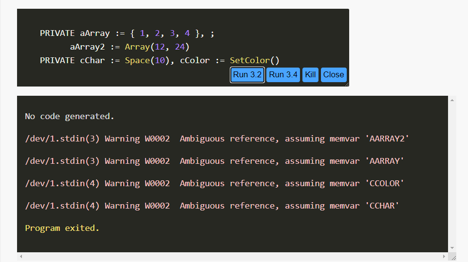 Docs PRIVATE example gives error · Issue #243 · harbour/core · GitHub