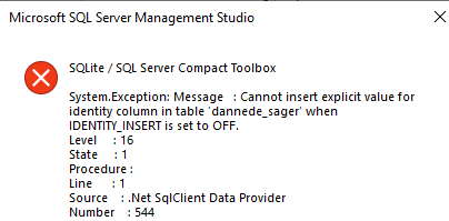 Migration from sqlite to SQL Server fails with Id column as primarykey with autoincrement ...