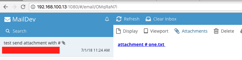 Failed to open attachment with # character · Issue #221 · maildev/maildev · GitHub