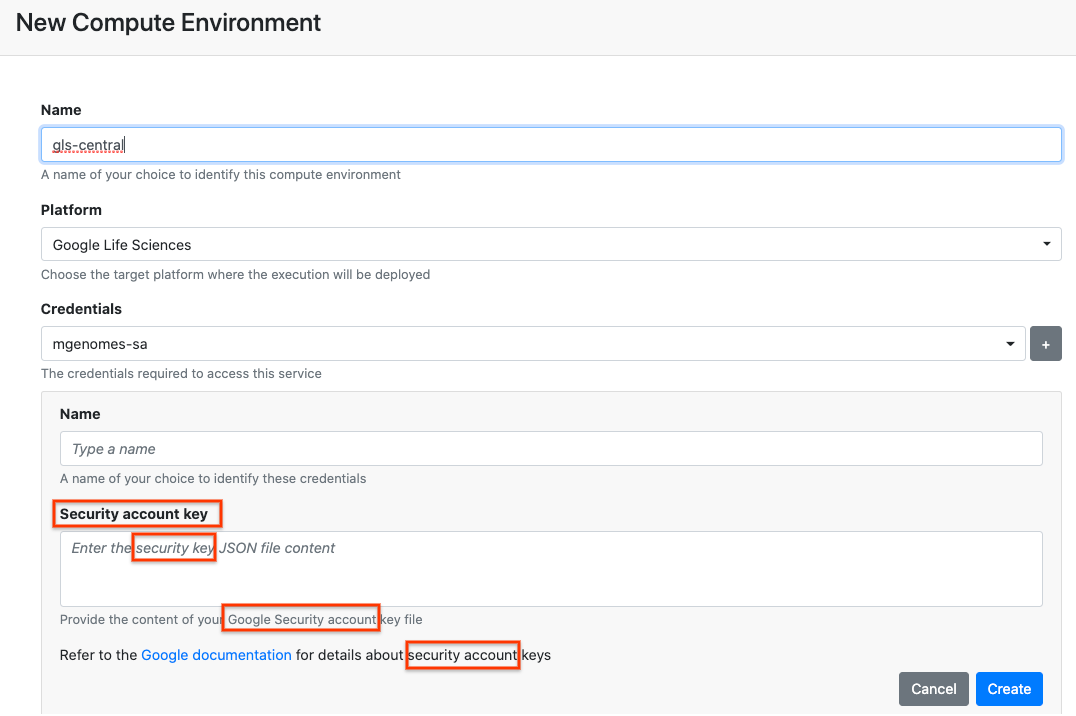 Web UI - Google Service Account naming · Issue #234 · seqeralabs/nf-tower · GitHub