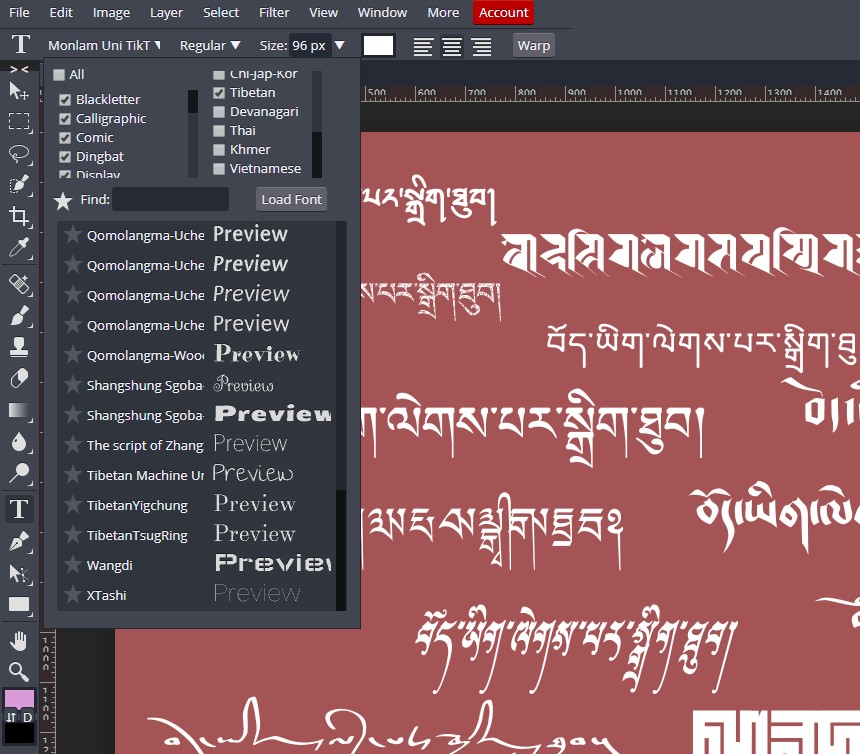 Requesting addition of new Tibetan fonts · Issue #1448 · photopea ...