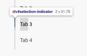 [Bug]: tabs selection indicator can render incorrectly, especially when scaled outside 100% ...