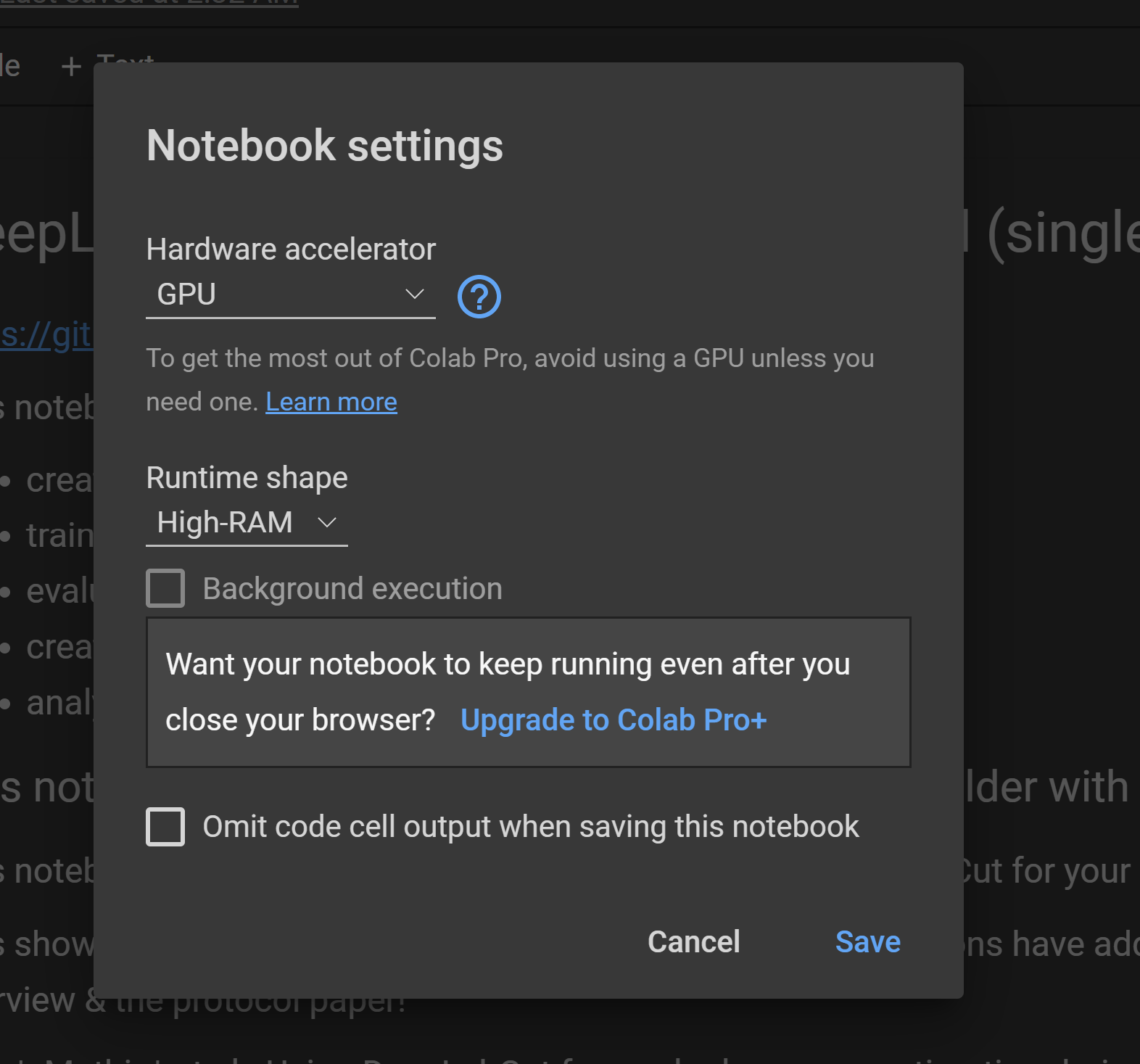 Training in Colab · Issue #1725 · DeepLabCut/DeepLabCut · GitHub