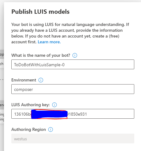 Can't change the authoring region in the Publish LUIS model dialog · Issue #3690 · microsoft ...