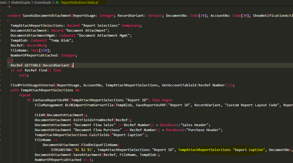 Report Attachment Caption on Attach as PDF functionality on Documents ...
