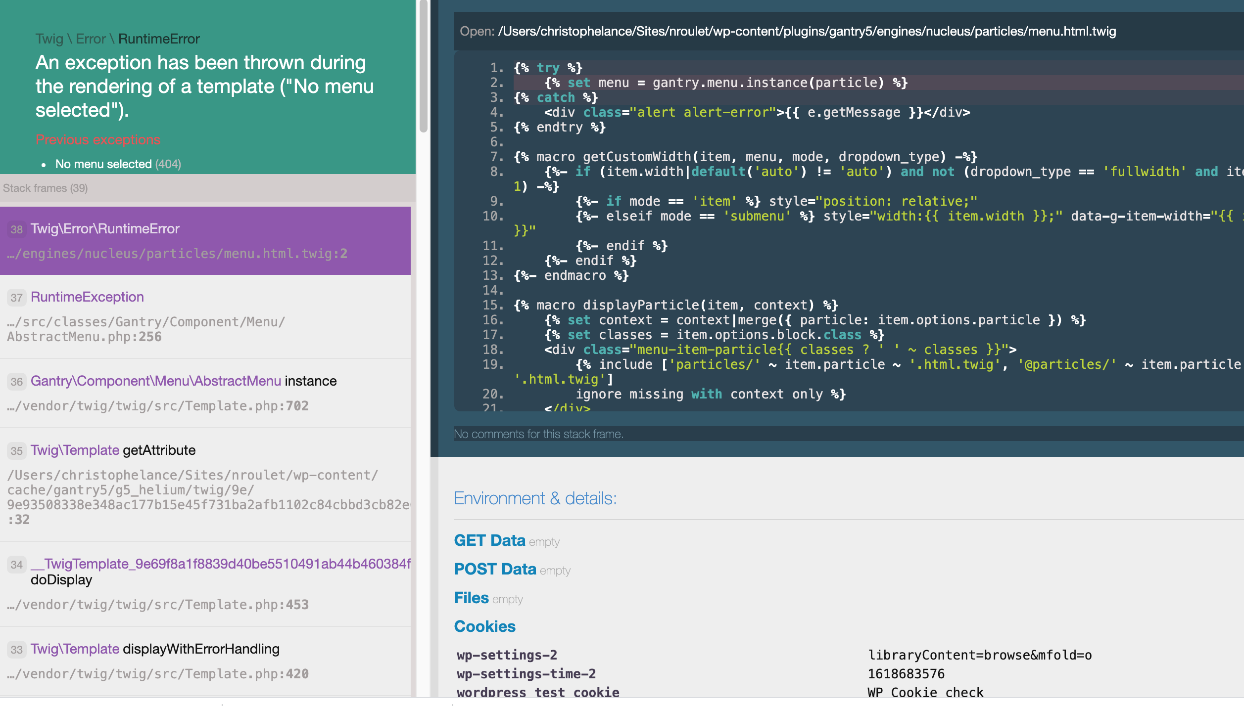 Gantry Menu manager cannot select any Wordpress menu after being upgraded to 5.5-dev · Issue ...