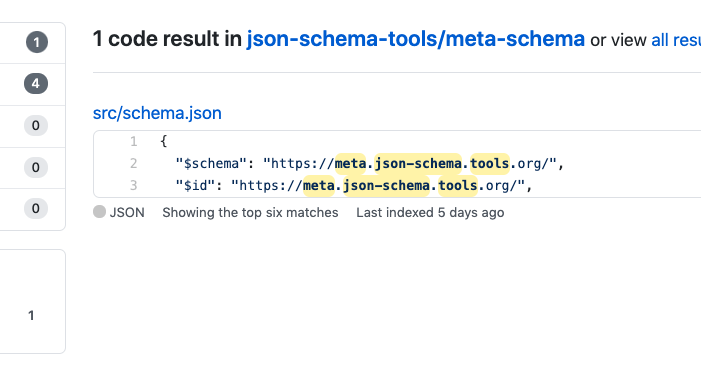 $schema and $id are pointing to wrong *.tools.org domain · Issue #41 ... $schema and $id are pointing to wrong *.tools.org domain · Issue #41 ...