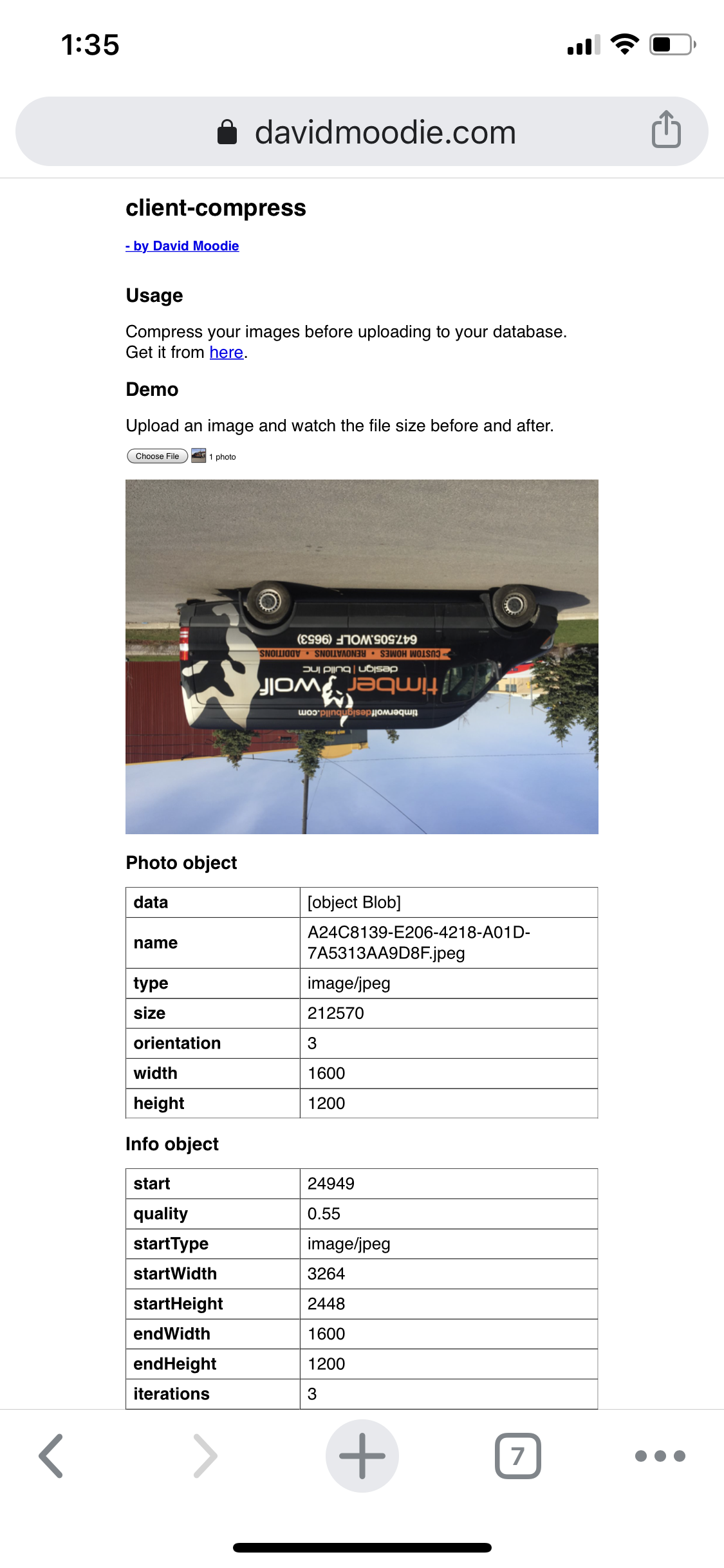 Exif orientation support broken with iOS 13.4.1 and Safari 13.1 Desktop/Mac · Issue #4 · davejm ...