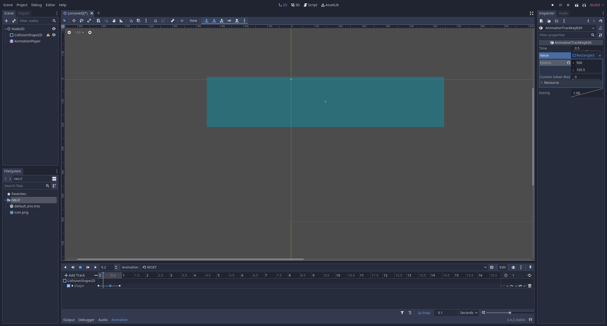 CollisionShape2D shape attribute is not animatable · Issue #57167 · godotengine/godot · GitHub