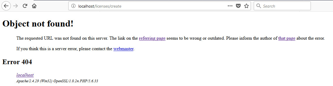 snipe-it-4.1.10 on XAMPP license page error · Issue #5011 · grokability/snipe-it · GitHub