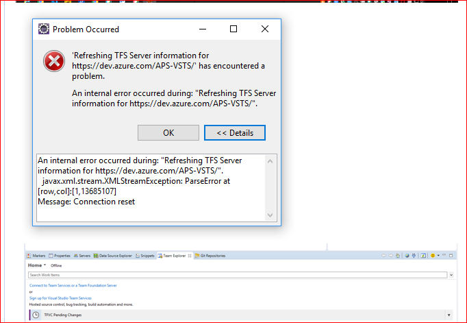 Not Able To Connect Azure Devops Through Eclipse Using Team Explorer · Issue 310 · Microsoft 