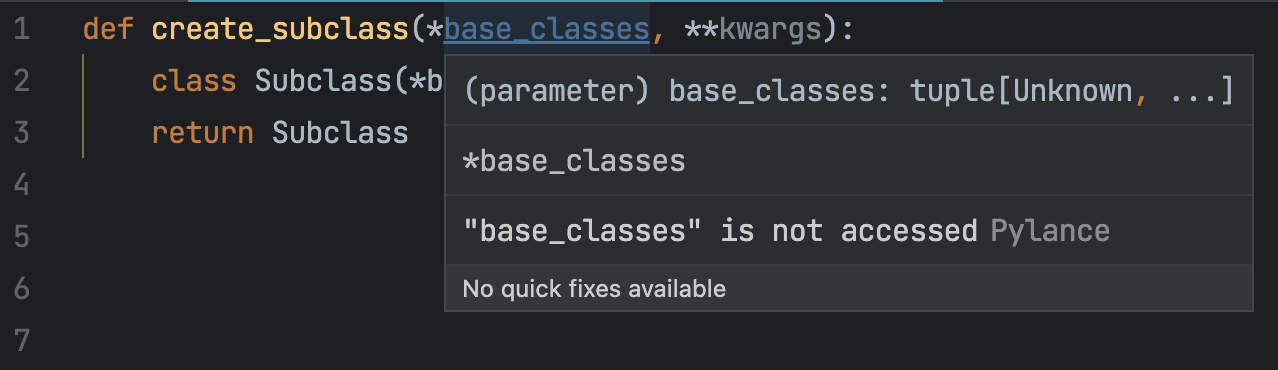 Star unpacking in class arguments doesn't mark variables as used · Issue #3895 · microsoft ...