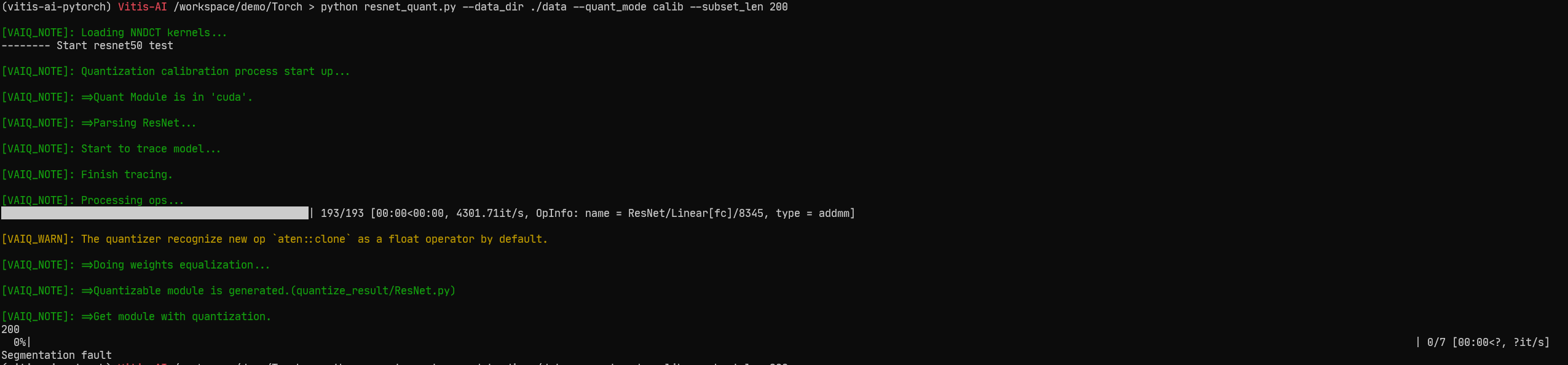 Segmentation Fault During Quantization With Gpu · Issue 803 · Xilinx Vitis Ai · Github