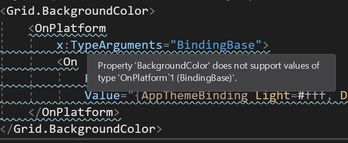 [Bug] System.InvalidOperationException when using AppThemeBinding inside of OnPlatform · Issue ...
