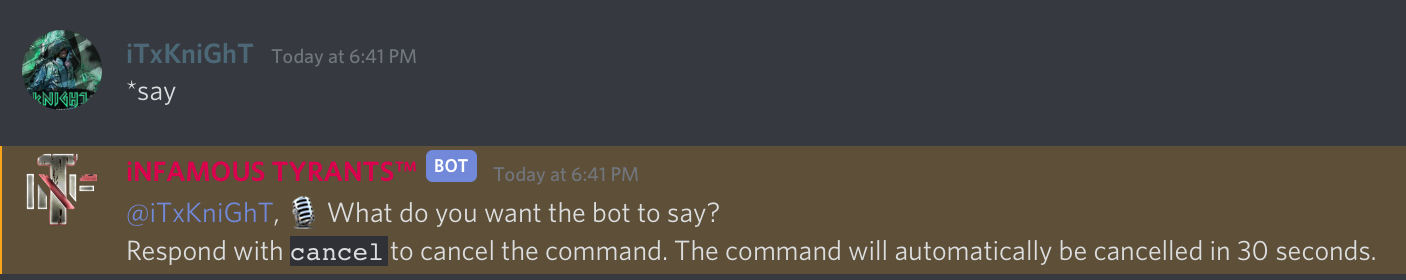 Include attachments in “Say.js” command · Issue #468 · galnir/Master-Bot · GitHub
