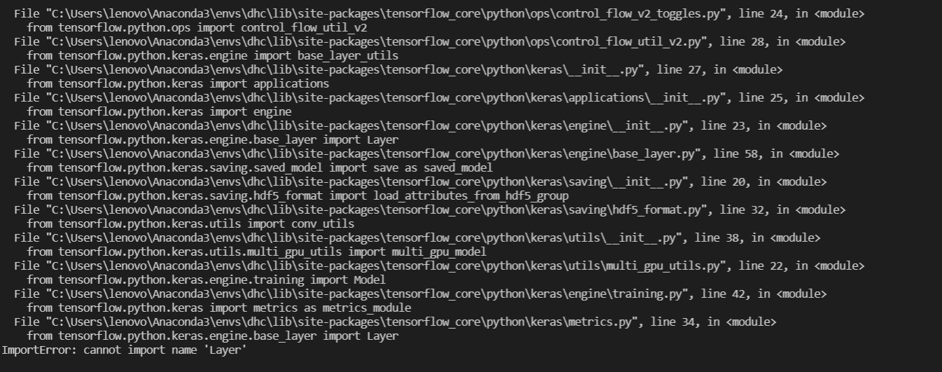 Can T Import Layer From Tensorflow Python Keras Engine Base Layer