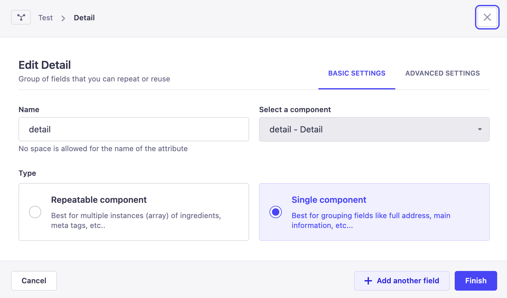 Single component (Required: true) / Relations field (has many) will result in an error when ...