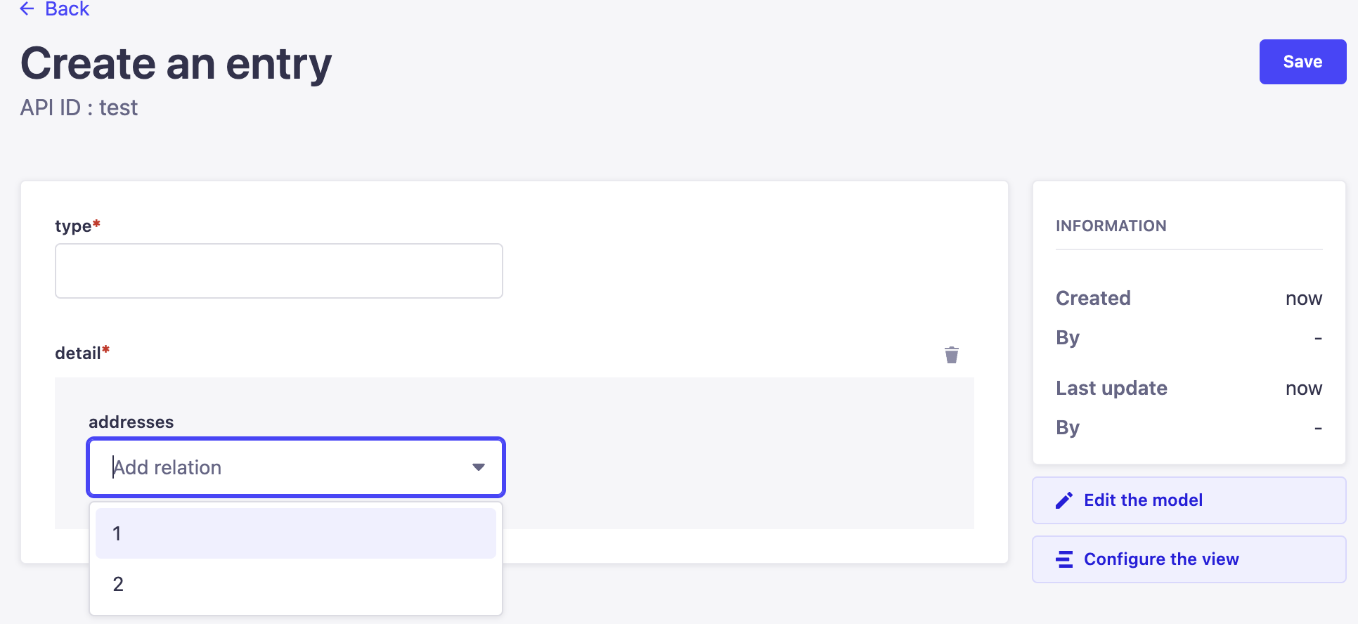 Single component (Required: true) / Relations field (has many) will result in an error when ...