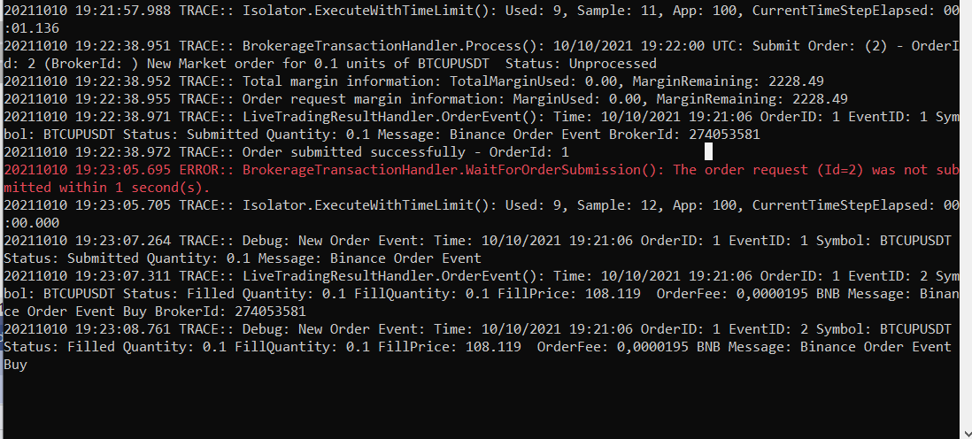 Binance Order Events not processed · Issue #5972 · QuantConnect/Lean ...